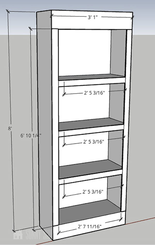 How to Make a Custom Built-In Bookcase Around the Fireplace | Sunnyside ...