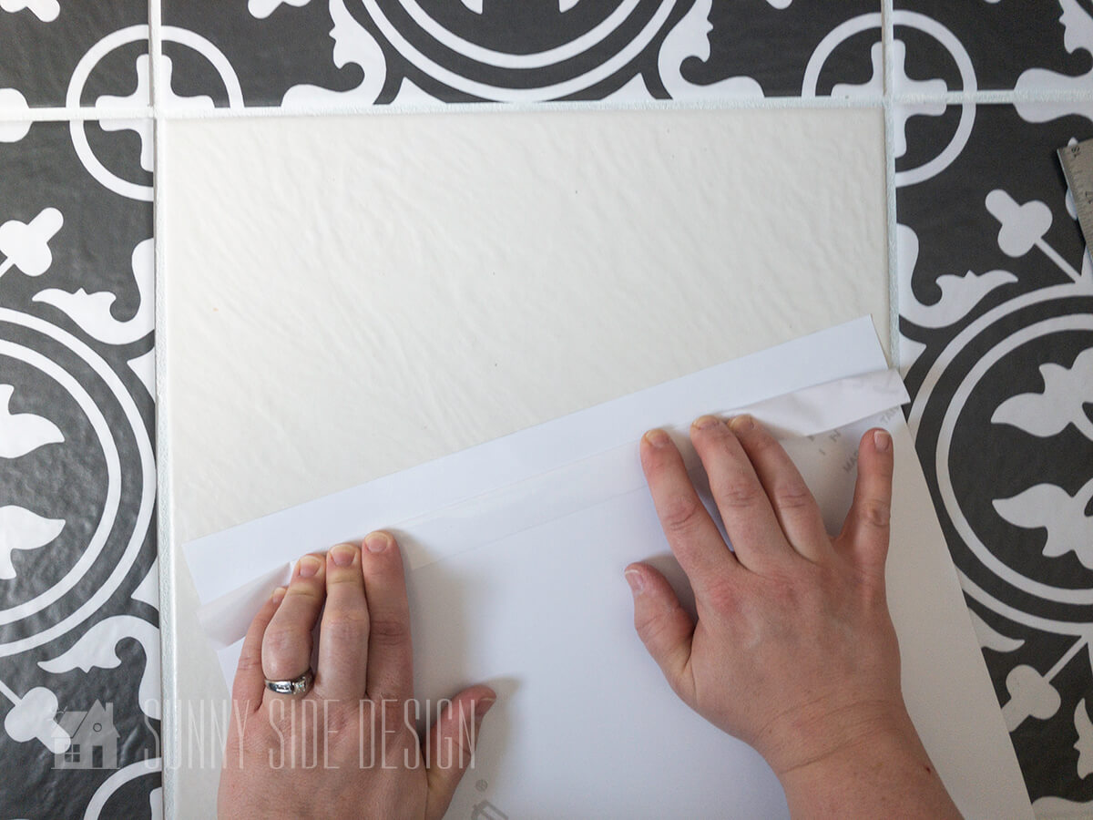 Easy Tile Floor Makeover Without Stenciling Or Paint | Sunnyside Home