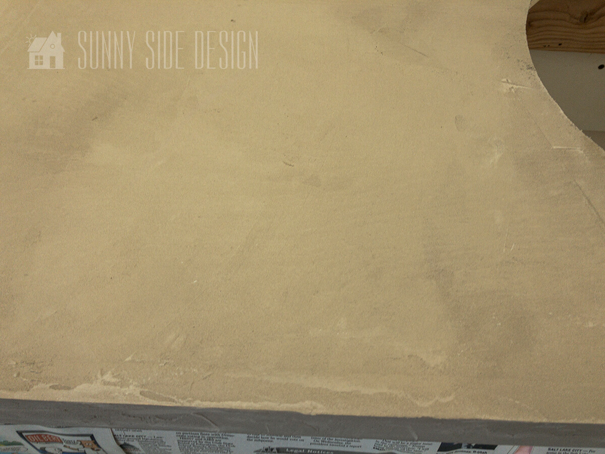 Easy Feather Finish Concrete Countertop Tutorial | Sunnyside Home