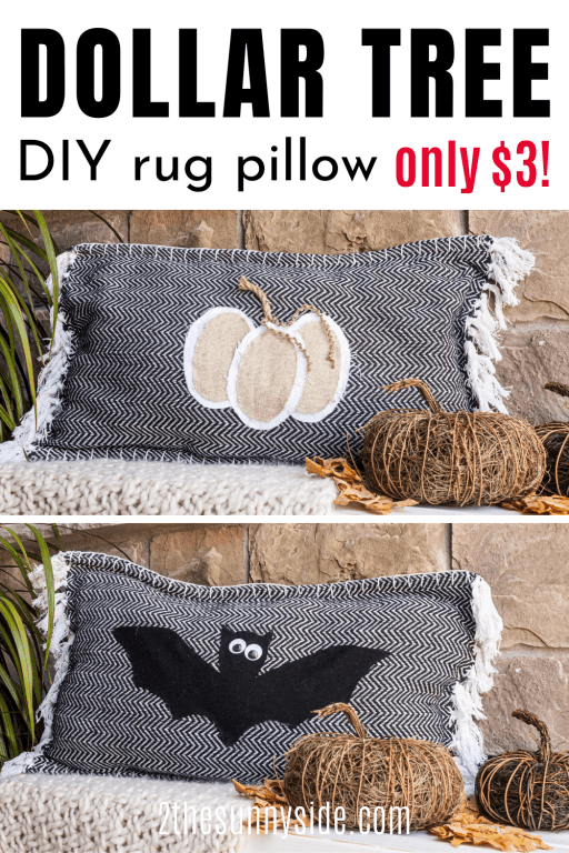 Dollar Tree DIY | Reversible Rug Pillow | Sunnyside Home