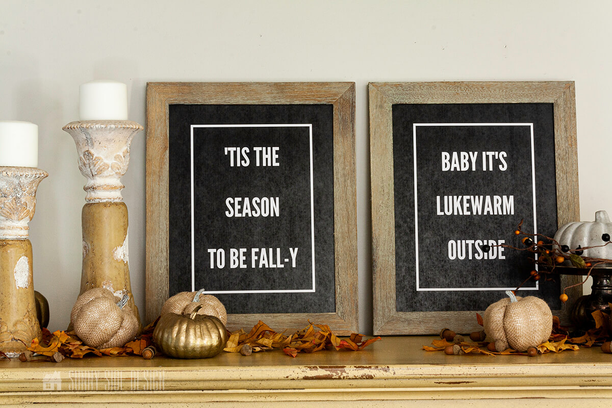How to Decorate with Free Fall Printables | Sunnyside Home