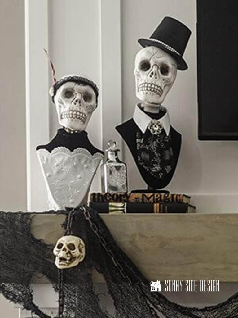 How To Make Bust Skull Decor for Halloween | Sunny Side Design