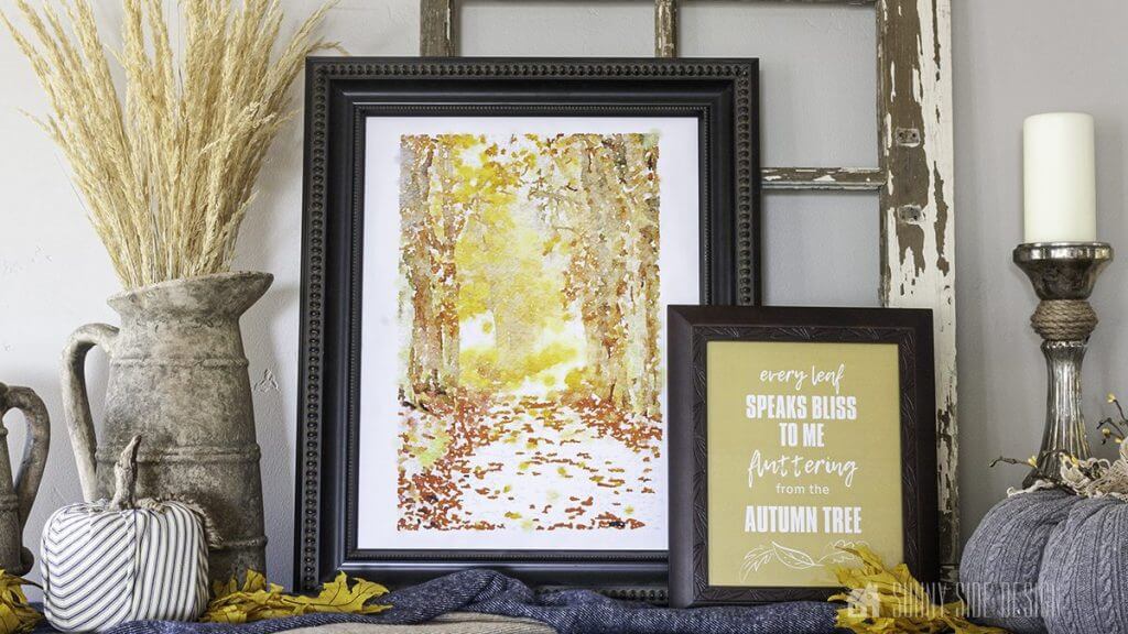 How to Decorate with Free Fall Printables | Sunny Side Design