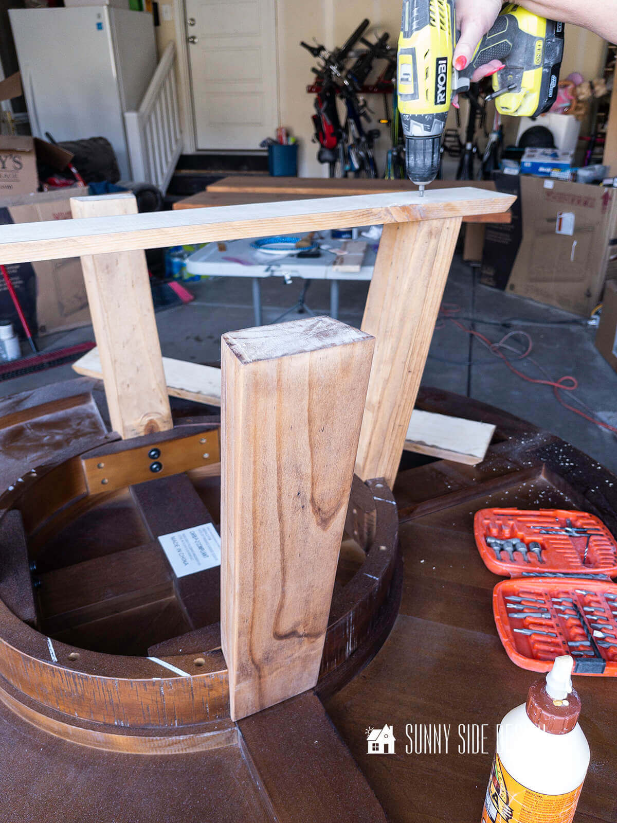 How to Easily Make a DIY Round Coffee Table | Sunny Side Design