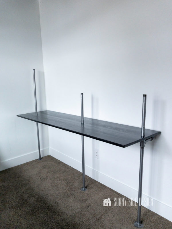 How to Build a Desk with Wood and Pipe | Sunnyside Home