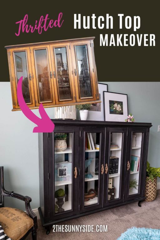$5 Hutch Top Repurposed to an Attractive French Inspired Cabinet ...