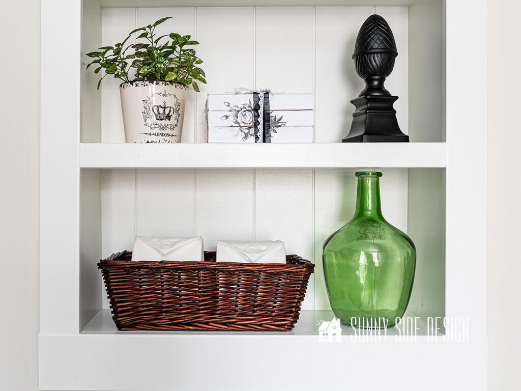 Simple Bathroom DIY Recessed Shelf in a Wall | Sunny Side Design