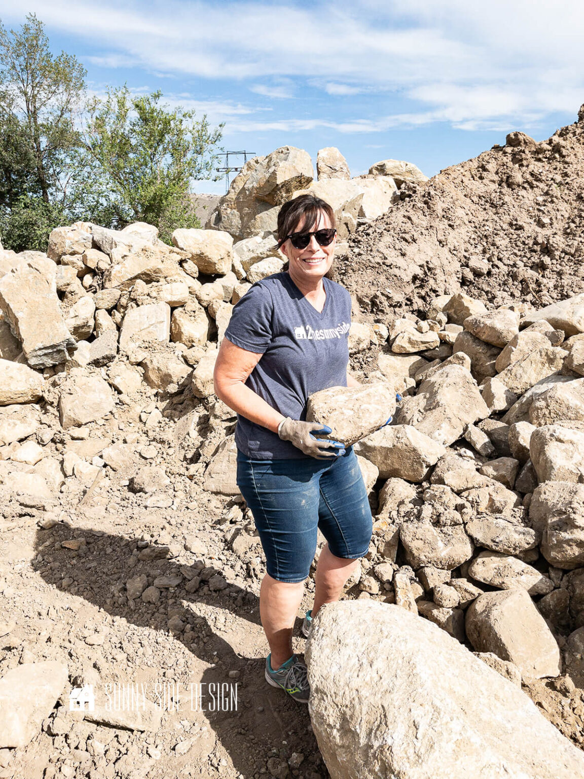 How to Build a Simple Stone Retaining Wall for Free | Sunnyside Home