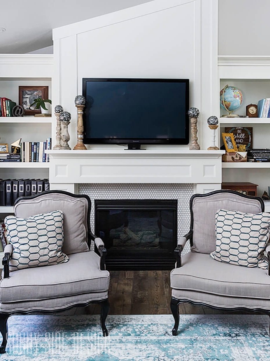 How to Make a Custom Built-In Bookcase Around the Fireplace | Sunnyside ...