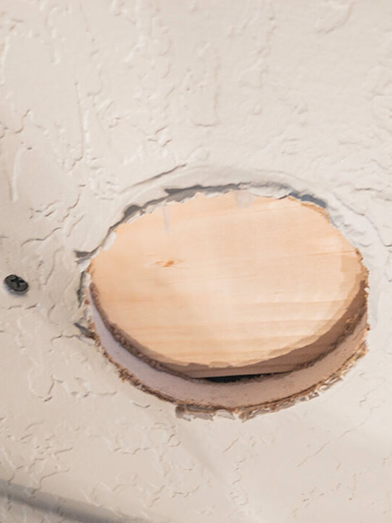 How to Repair Light Fixture Ceiling Hole | Sunny Side Design