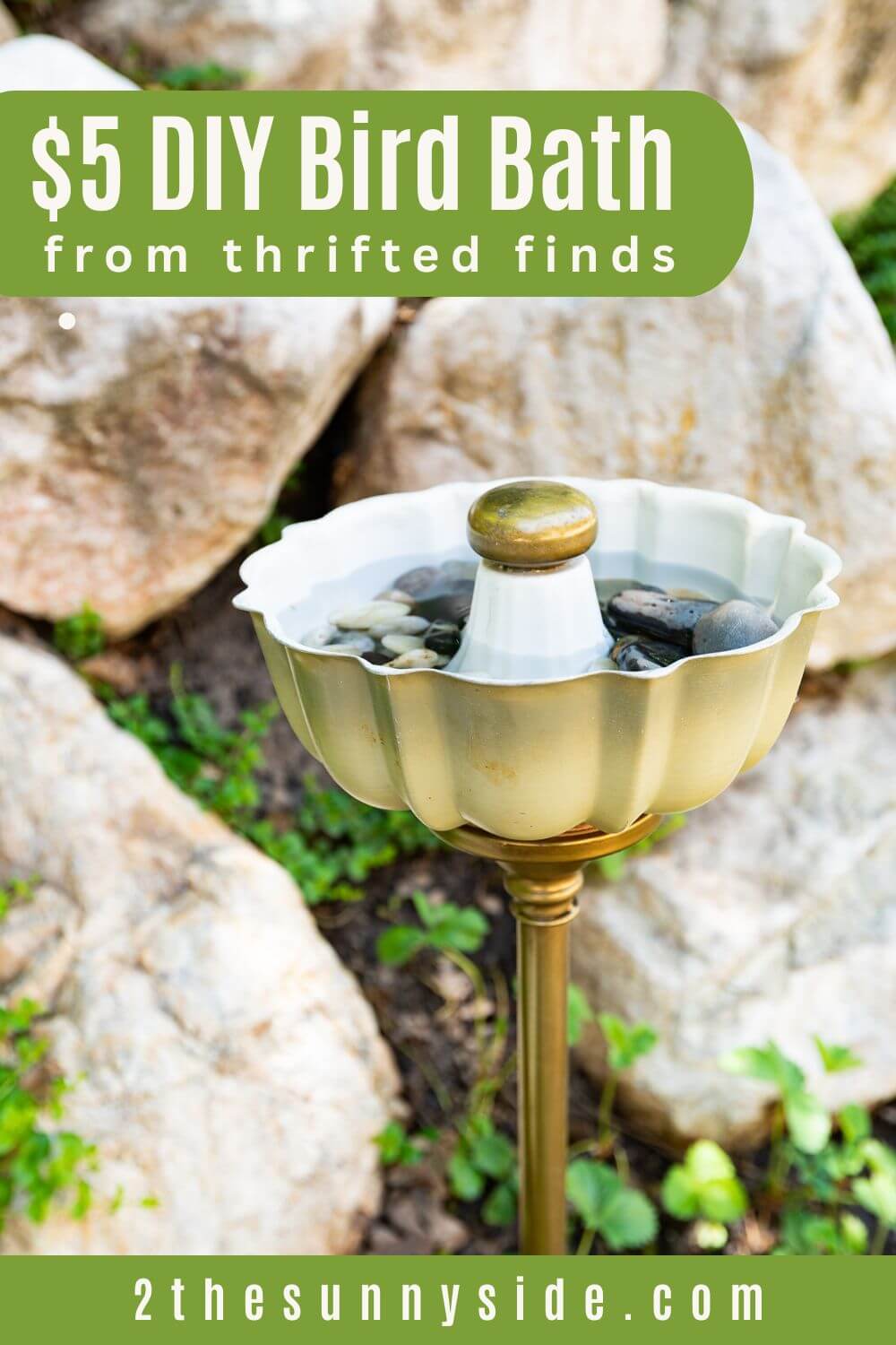 Easy DIY Bird Bath with Recycled Materials | Sunnyside Home