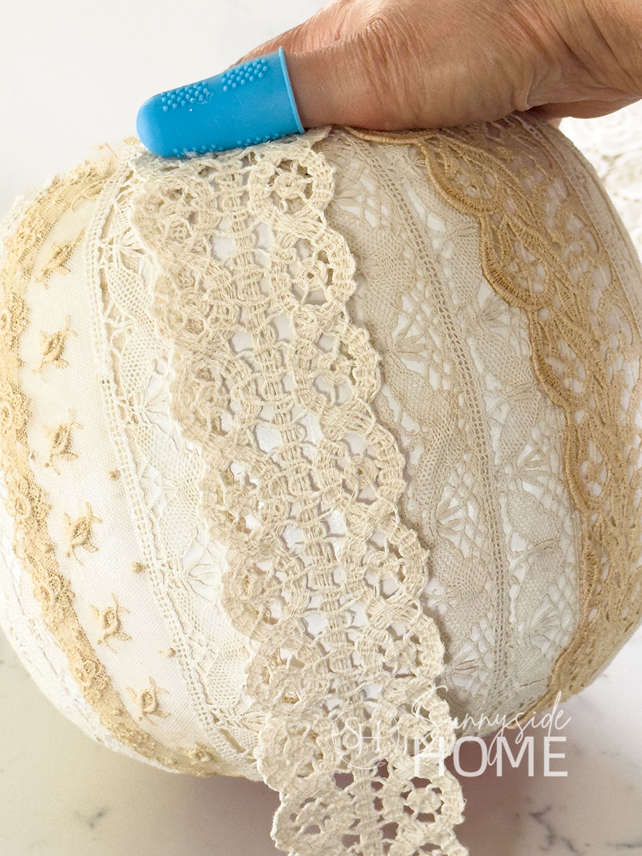 How to Make Easy Vintage Lace Pumpkin Decor | Sunnyside Home