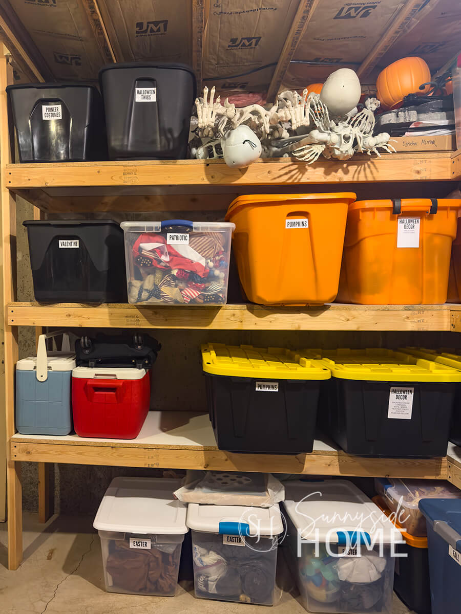 How to Build Simple Basement Storage Shelves That Last | Sunnyside Home