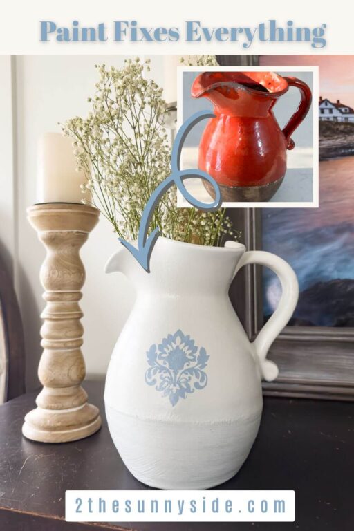 How to Paint a Ceramic Pitcher Inspired by Pottery Barn | Sunnyside Home