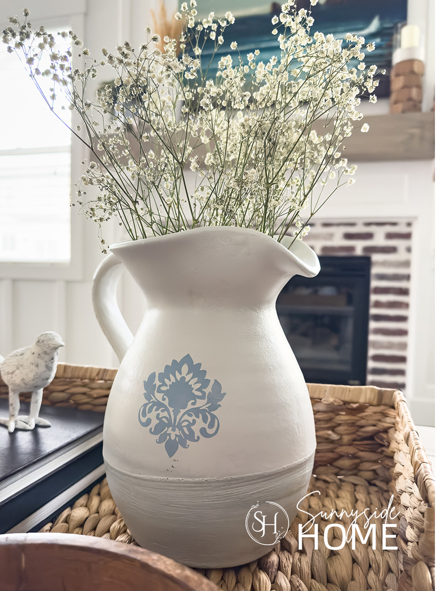 How to Paint a Ceramic Pitcher Inspired by Pottery Barn | Sunnyside Home